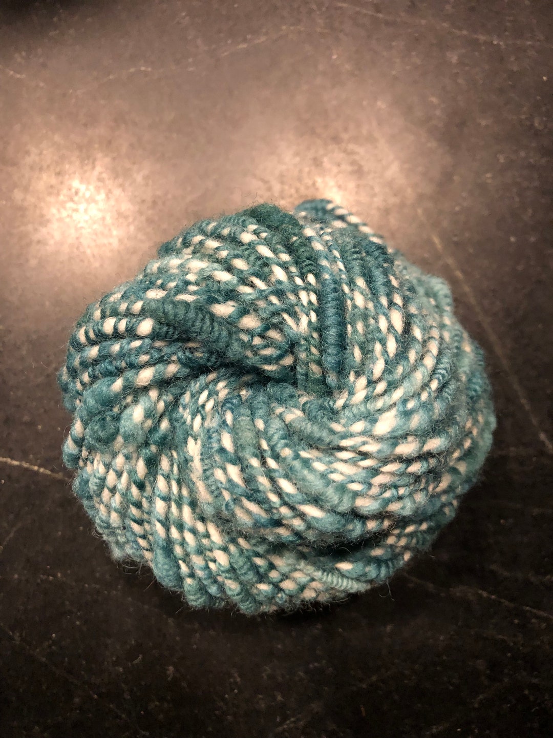 Hand Spun Coiled Yarn With Knops-bulky Weight -art Yarn - Etsy