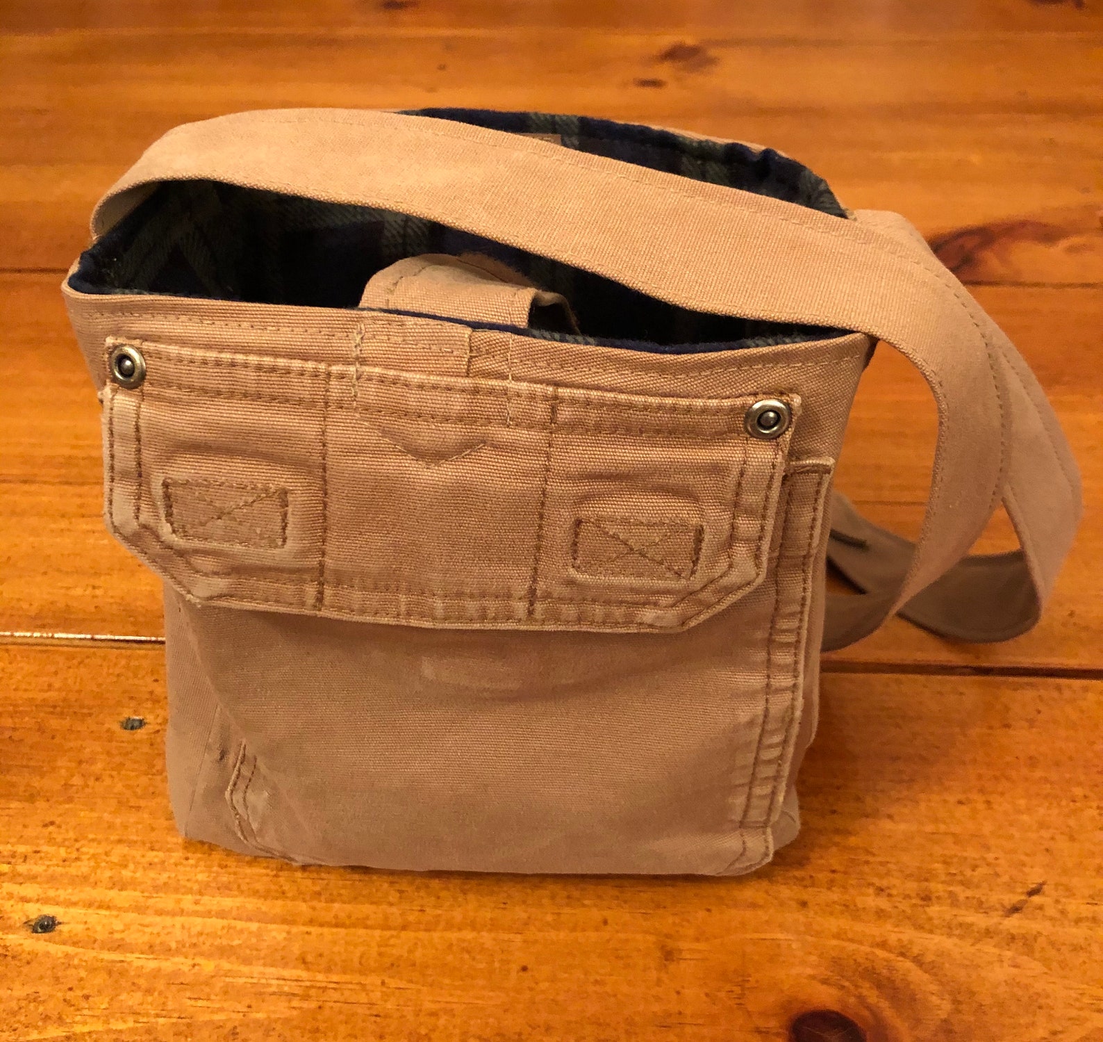 Upcycled Canvas Shoulder Bag - Etsy