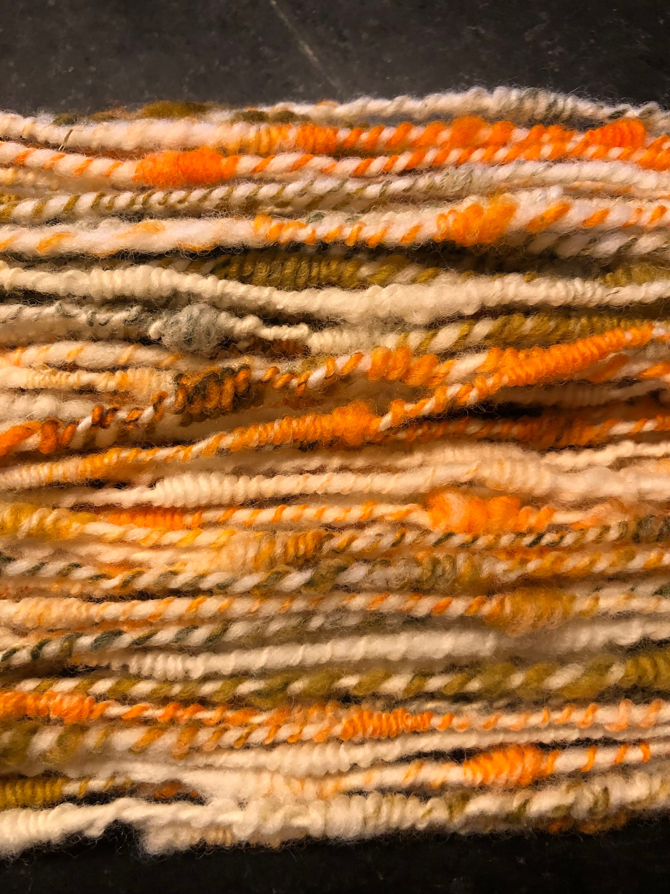 Hand Spun Coiled Yarn With Knops-bulky Weight -art Yarn - Etsy