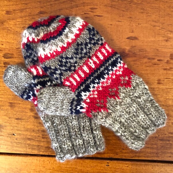 Fair Isle Mittens - Etsy