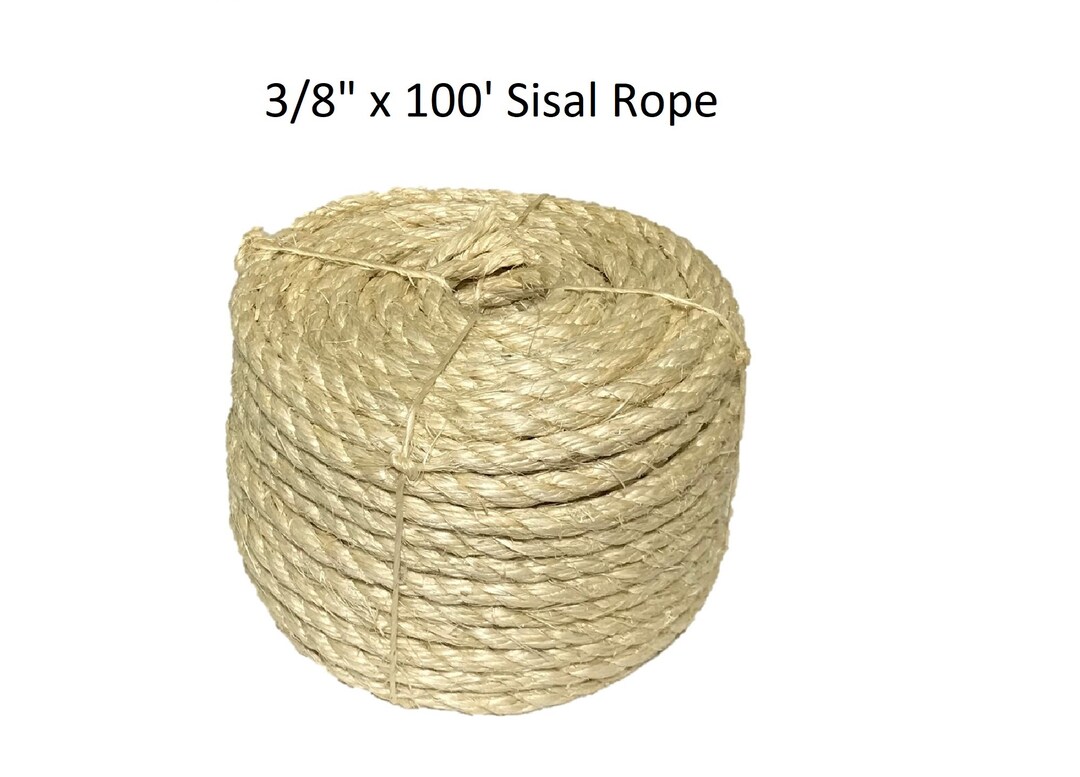 3/8" (10mm) X 100 Feet Sisal Rope CAT SCRATCHING POST Claw Control Toy ...