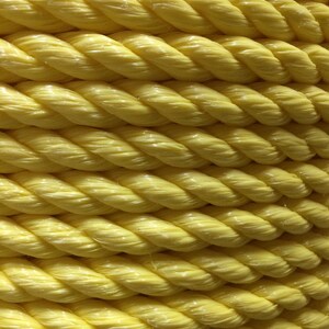 5/8 X 600' Yellow Polypropylene Rope Poly Boat Dock Work Tree 3-strand ...
