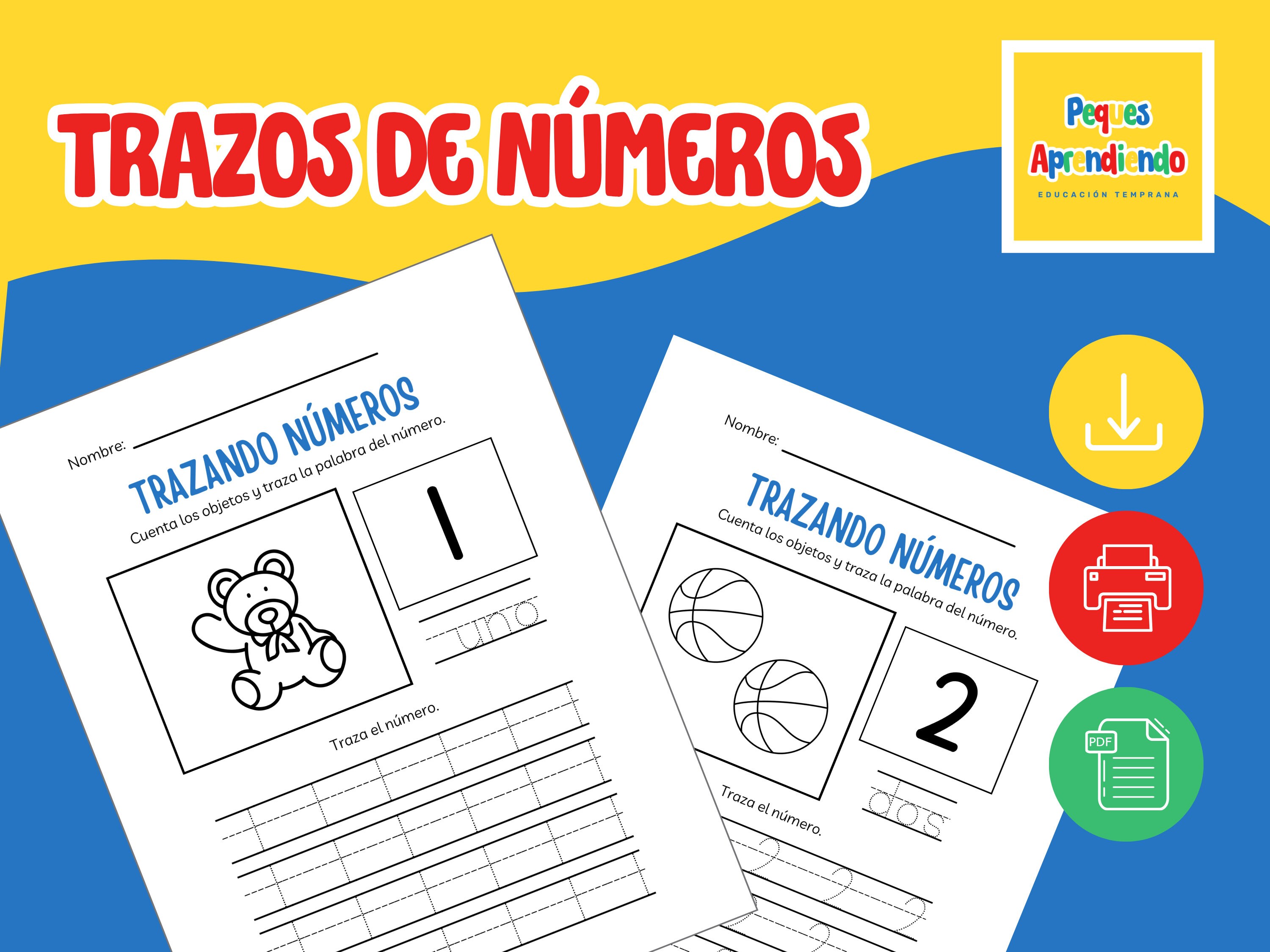 Trazo de Números del 1-20 para niños de Preescolar, EN ESPAÑOL, 20 ...