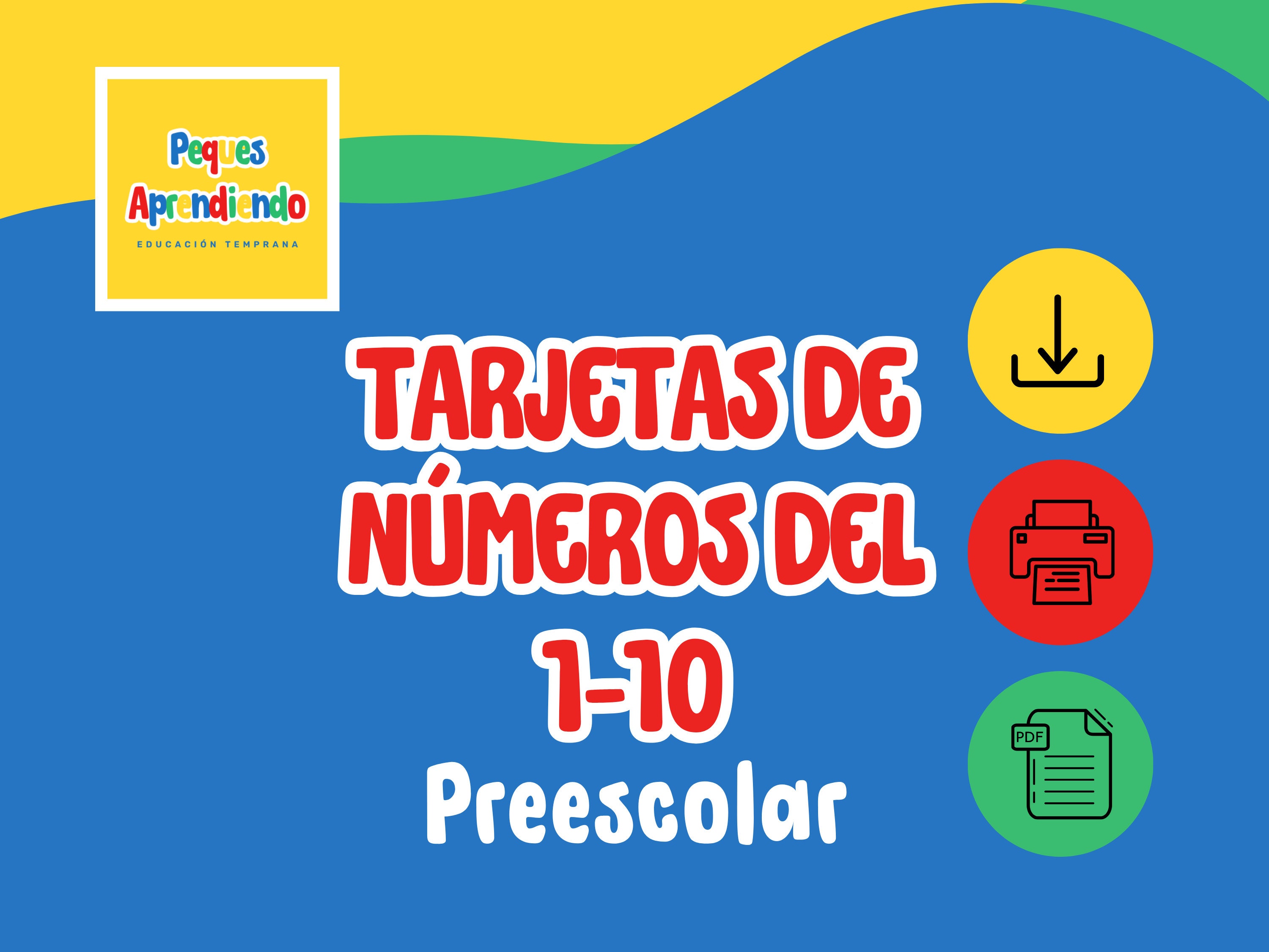 Tarjetas De Números Del 1-10 En ESPAÑOL Con El Trazo De Cada Número Y ...