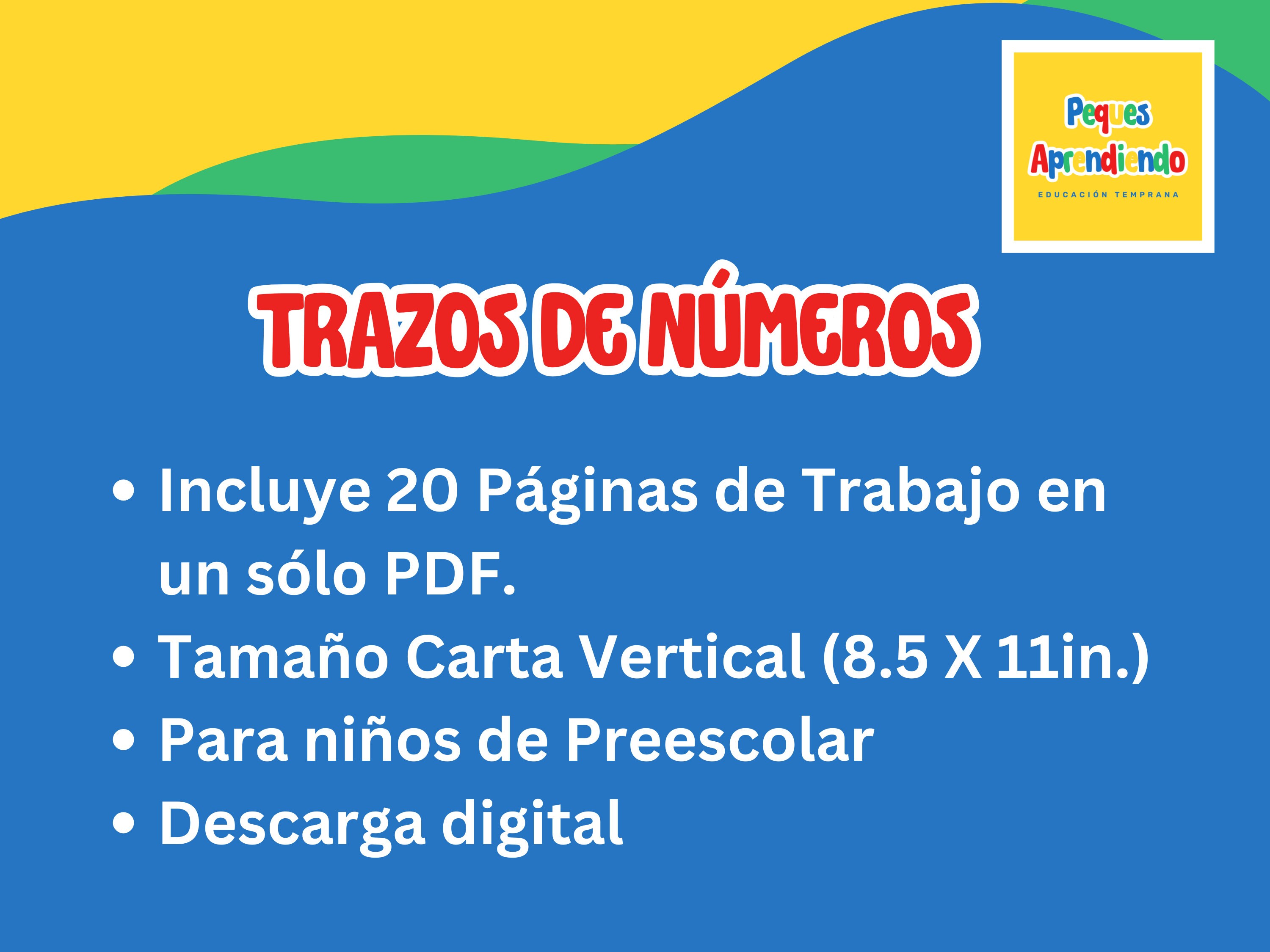 Trazo de Números del 1-20 para niños de Preescolar, EN ESPAÑOL, 20 ...