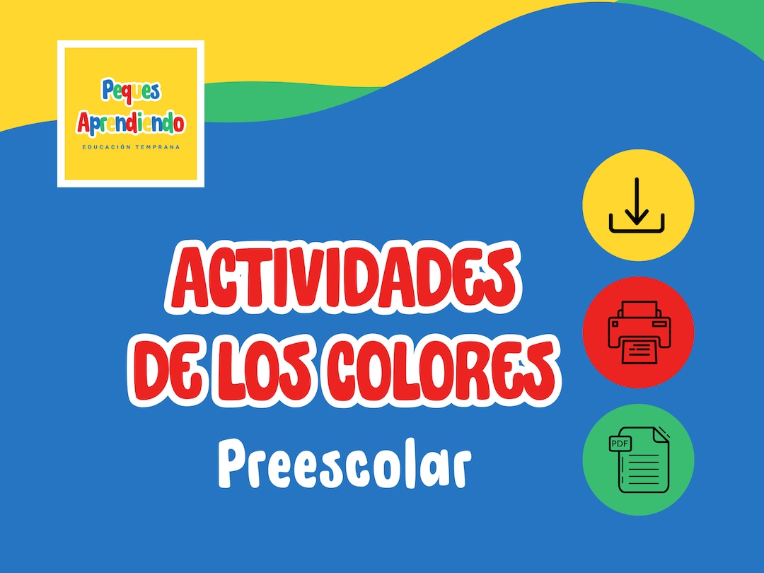Imprimibles Del Tema Los Colores Para Preescolar, 10 Hojas Con La ...