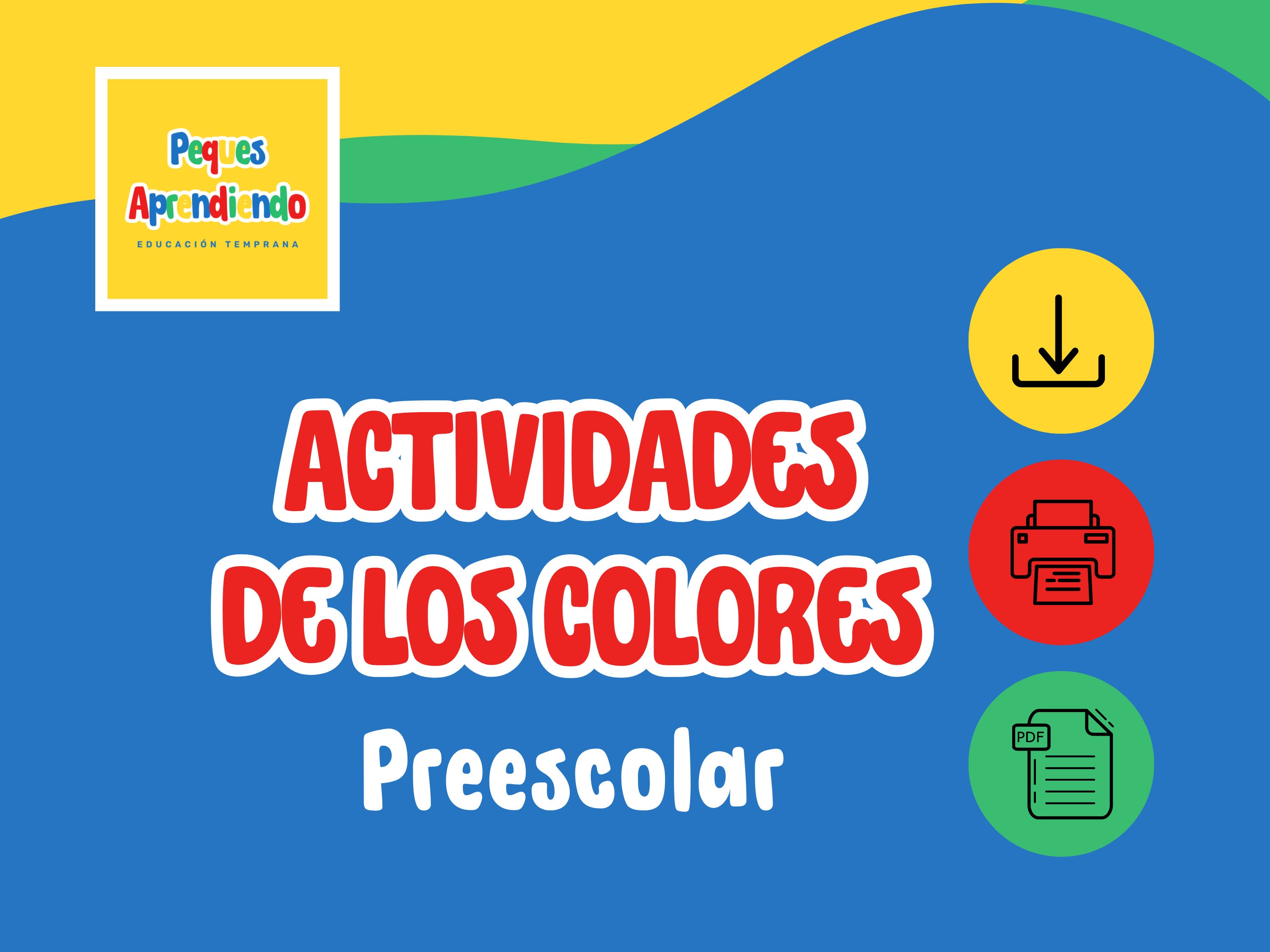 Imprimibles Del Tema Los Colores Para Preescolar, 10 Hojas Con La ...