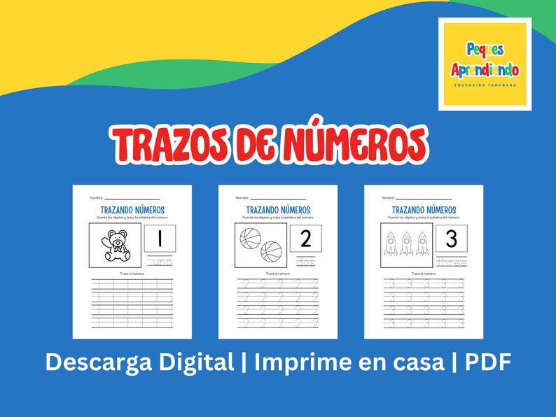 Trazo de Números del 1-20 para niños de Preescolar, EN ESPAÑOL, 20 ...