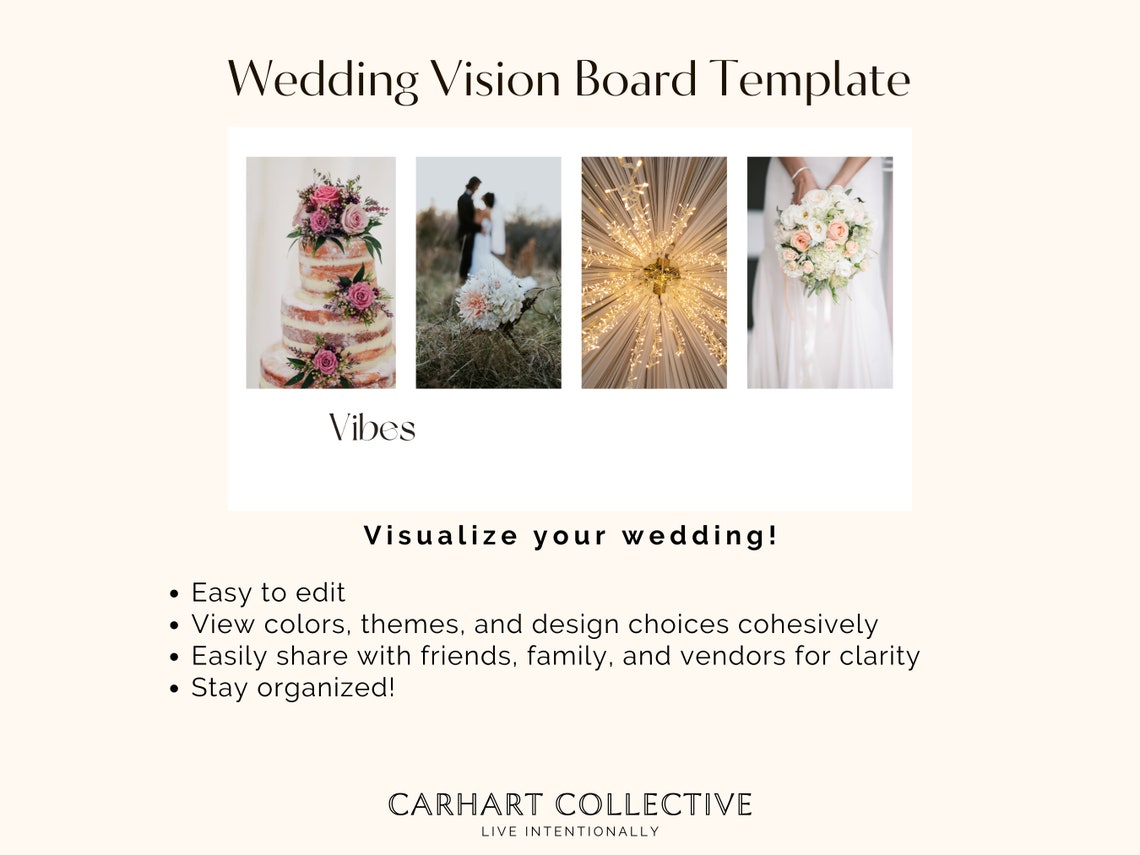 Wedding Planning Vision Board Template - Etsy