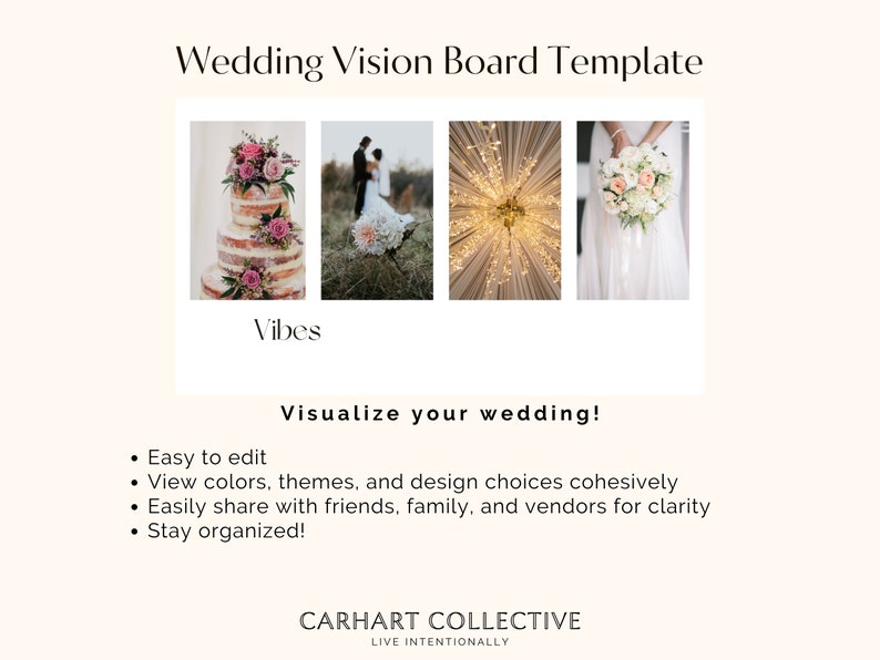 Wedding Planning Vision Board Template - Etsy