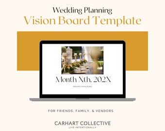 Wedding Vision Board Template Customizable Canva Wedding - Etsy