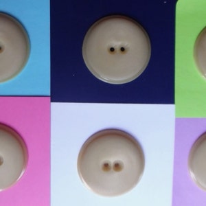 Set of 6 Light Beige Large Buttons - Etsy