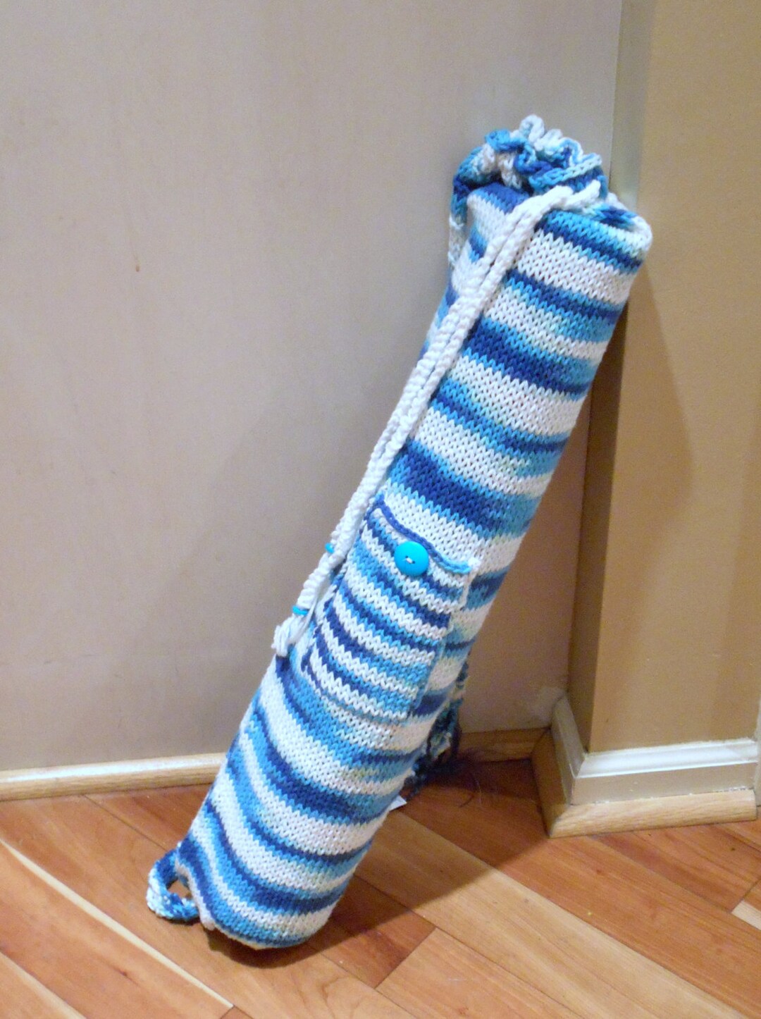Knitted Cotton Yoga Mat Bag - Etsy