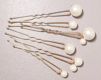 Set of Extra Small Pearl Wedding Hair Pin Pearl Bridal Hair - Etsy