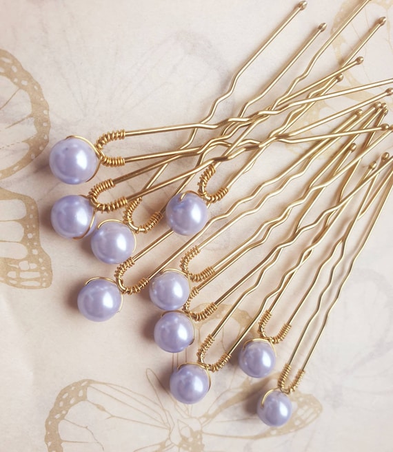 Pearl Hair Pins Lilac Purple Pearl Wedding Hair Pins for Bride or Bridesmaid Bridal Hair Assessories Evening Wear Prom Hair Flower Girl. Etsy