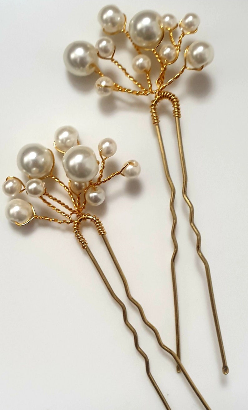 Pearl Hair Pins Set Wedding Hair Pins Wedding Pearl Pin Bride Hair Pin ...