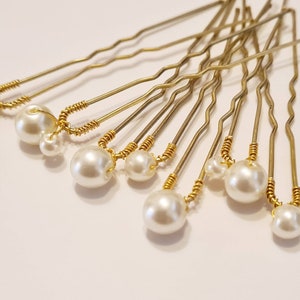 Set of Small Pearl Wedding Hair Pin Pearl Bridal Hair Pin Pearl Hair ...