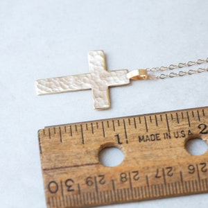 14K Gold Cross Pendant, Solid Gold Cross, Large Cross Size, Unisex 14K ...