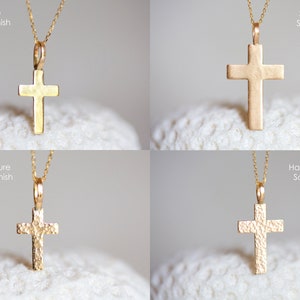 14K Gold Cross Pendant, Solid Gold Cross, Large Cross Size, Unisex 14K ...