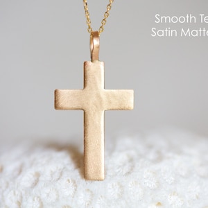 14K Gold Cross Pendant, Solid Gold Cross, Extra Small, Small, Medium ...