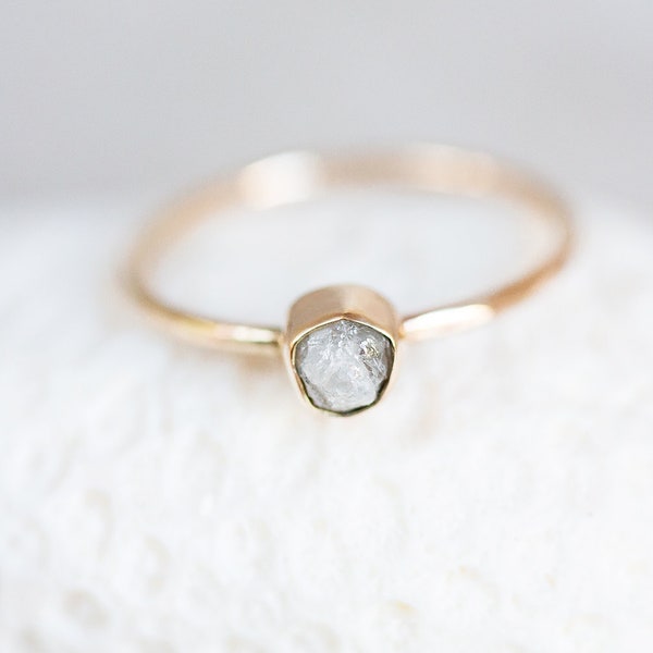 Raw Diamond Ring - Etsy