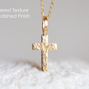 14K Gold Cross Pendant, Solid Gold Cross, Extra Small, Small, Medium ...