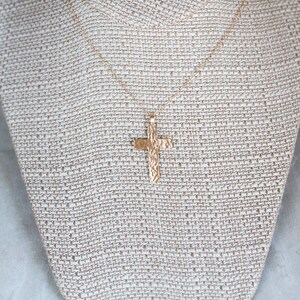 14K Gold Cross Pendant, Solid Gold Cross, Large Cross Size, Unisex 14K ...