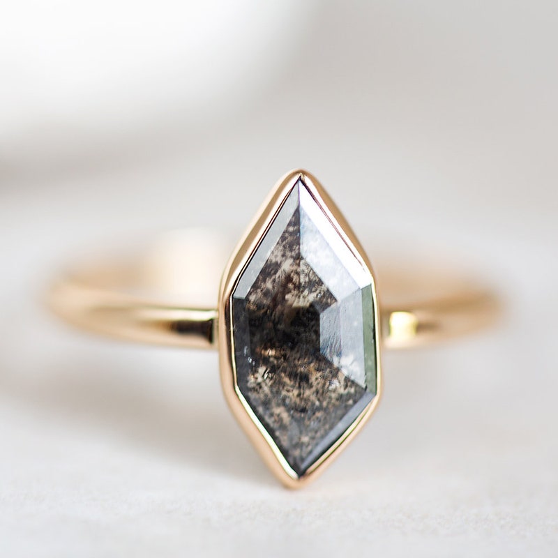 Rustic Diamond Ring - Etsy