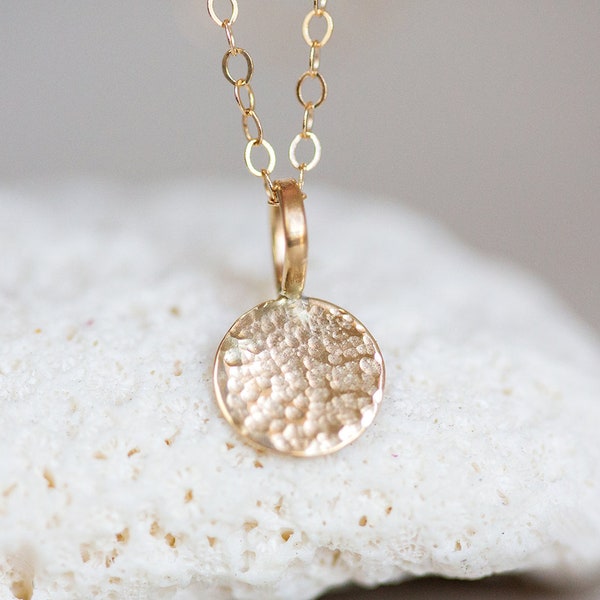 Gold Disc Pendant - Etsy