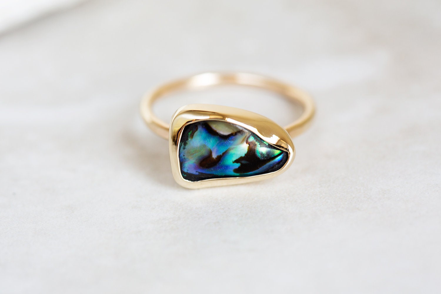 Paua Shell Ring Abalone Shell Ring Paua Gold Ring Abalone - Etsy