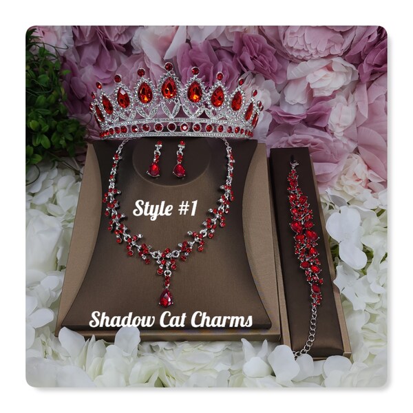 Red Necklace Set - Etsy