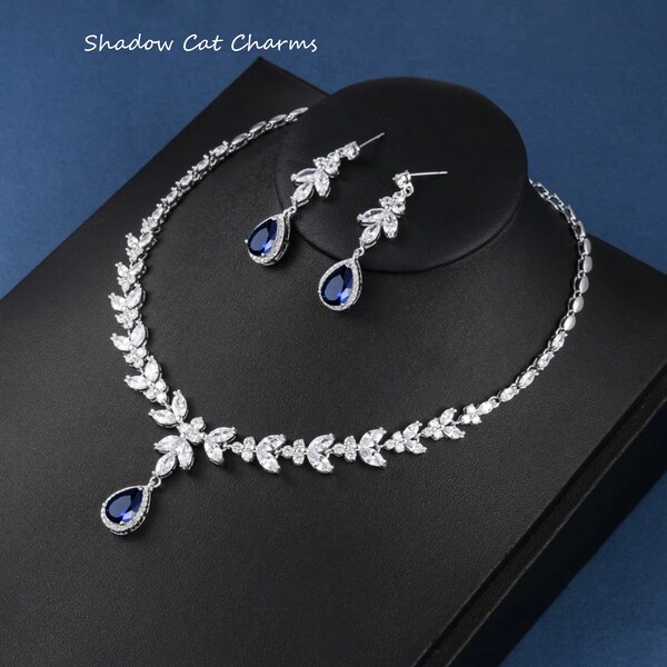 Blue Bridal Jewelry - Etsy