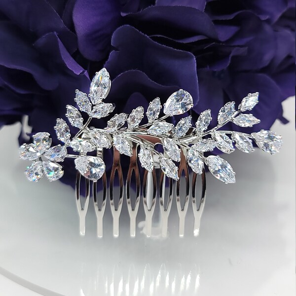 Rhinestone Comb - Etsy