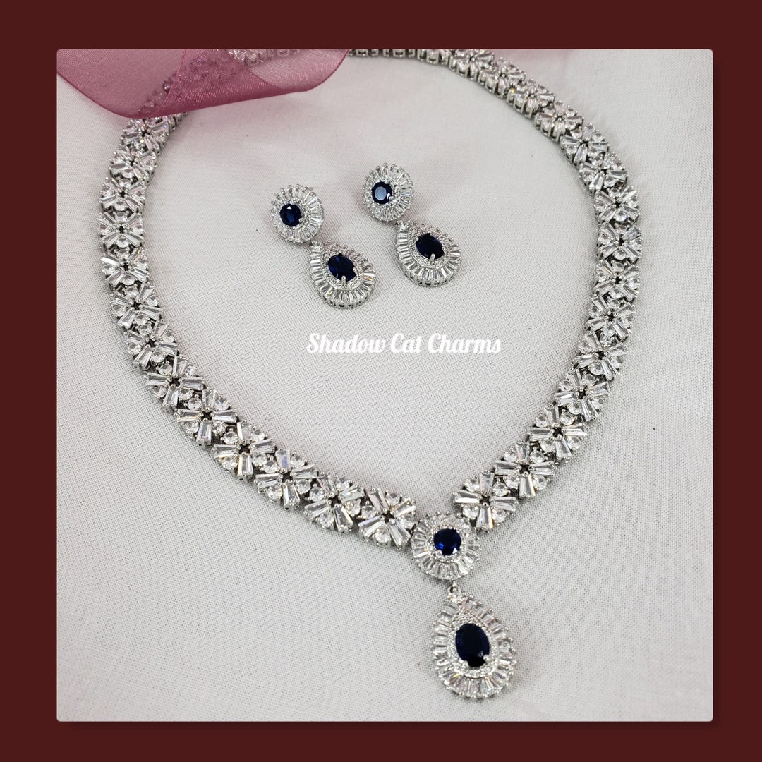 Bridal Necklace and Earring Set,bridesmaid Jewelry Set,bride Jewelry ...