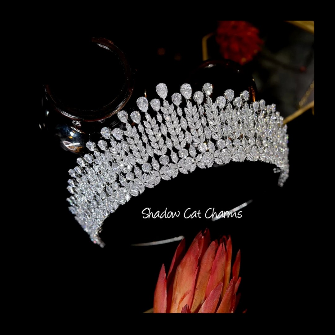 Swarovski Crystal Wedding Tiara, Silver Crystal Bridal Tiara, Crystal ...
