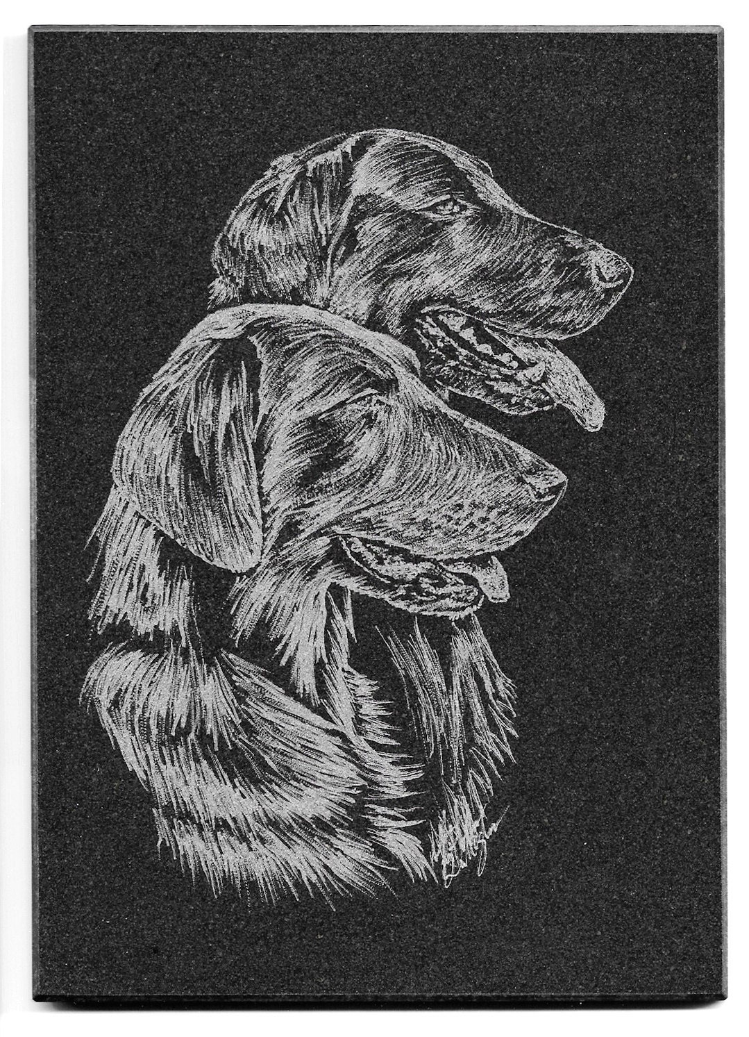 Dog Etching. Granite Tile. - Etsy