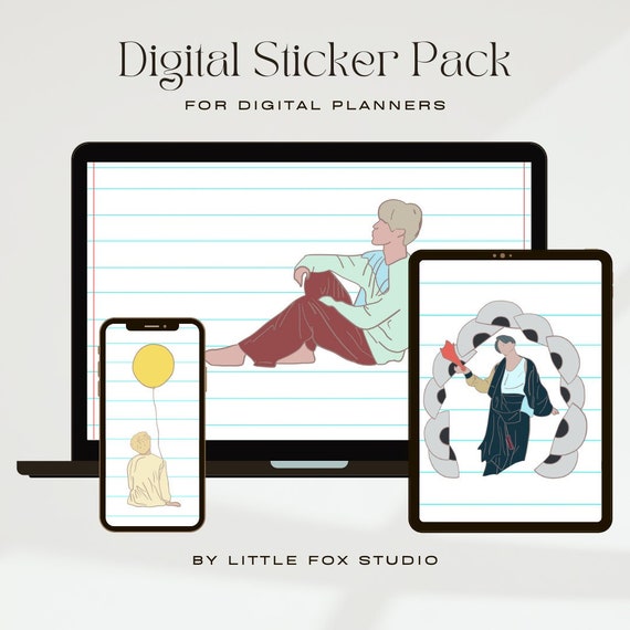 BTS Jimin Inspired Digital Planner Stickers PNG DOWNLOAD - Etsy