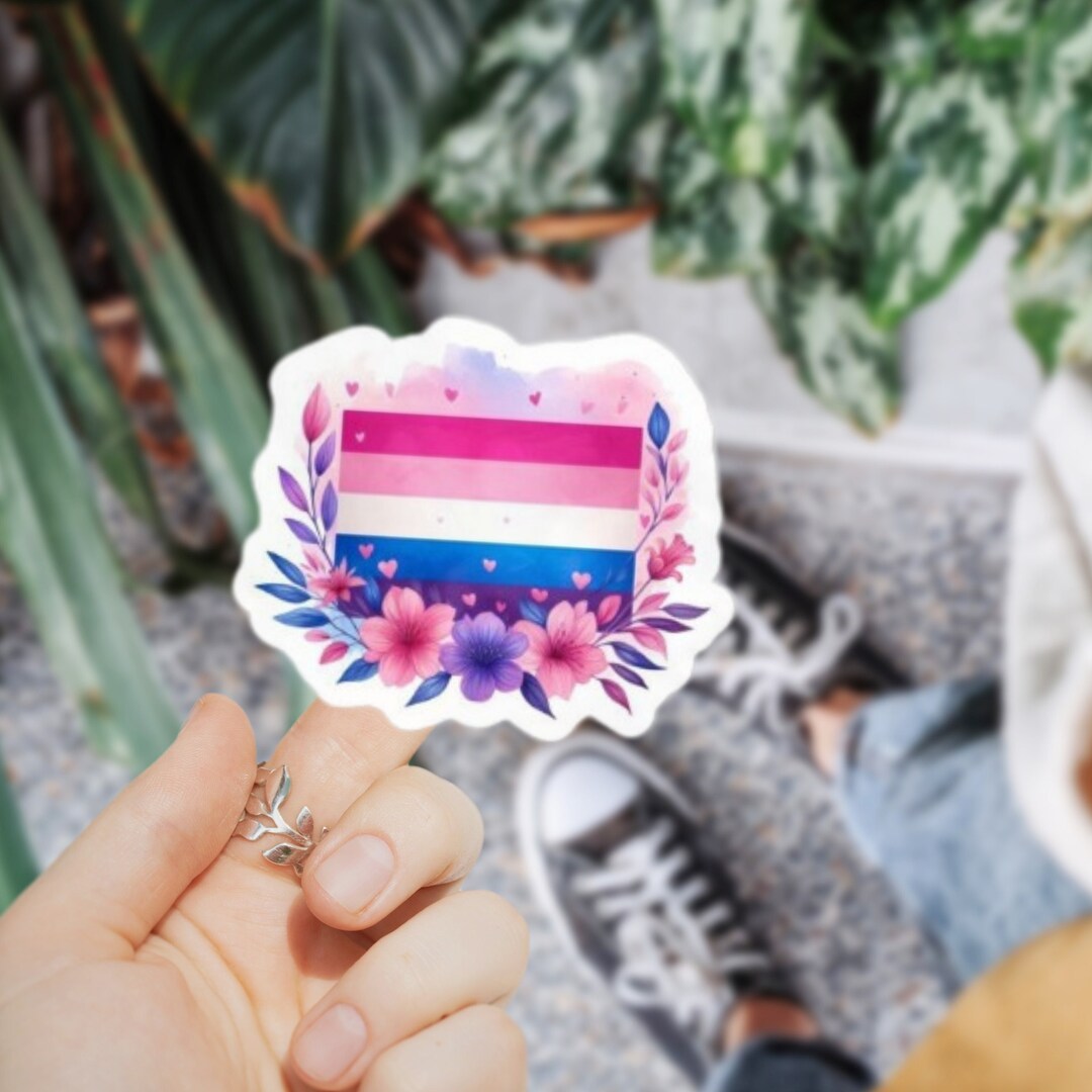 Bisexual Pride Flag Sticker for Phone Case Decor Water Bottle Decal ...