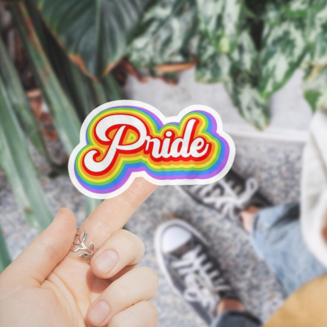 Retro Rainbow Pride Sticker for Pride Month Gifts for LGBTQ Friends - Etsy