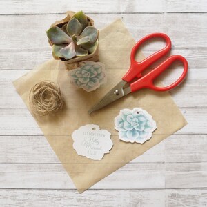Succulent Tags, Custom Favor Tags, Let Love Grow, Personalized Labels ...