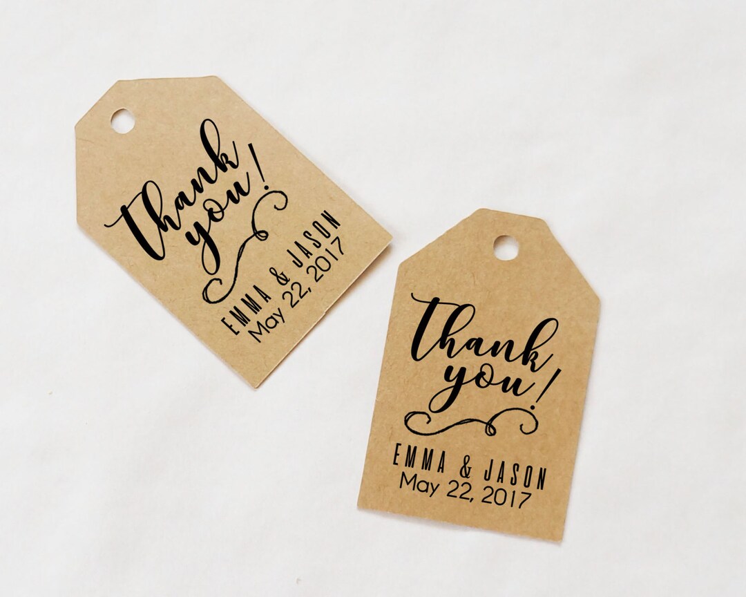 Wedding Thank You Tags, Custom Favor Tags, Personalized Labels ...