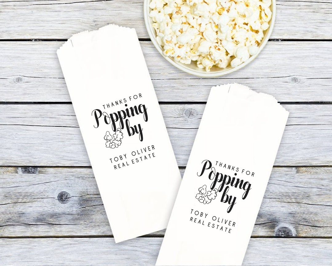 Thanks for Popping by Popcorn Bags, Realtor Open House, Real Estate ...