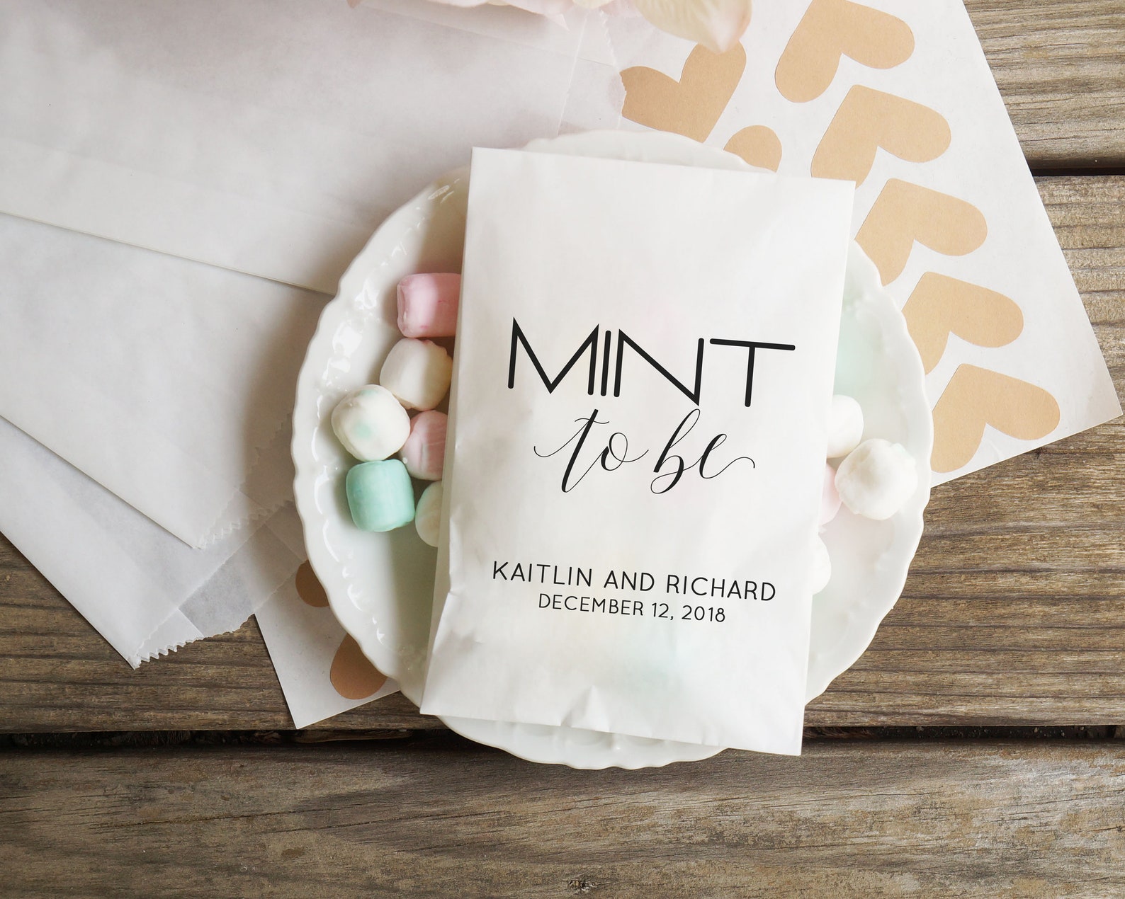Mint Wedding Favors, Candy Favor Bags, Bridal Shower, Thank You Gift ...