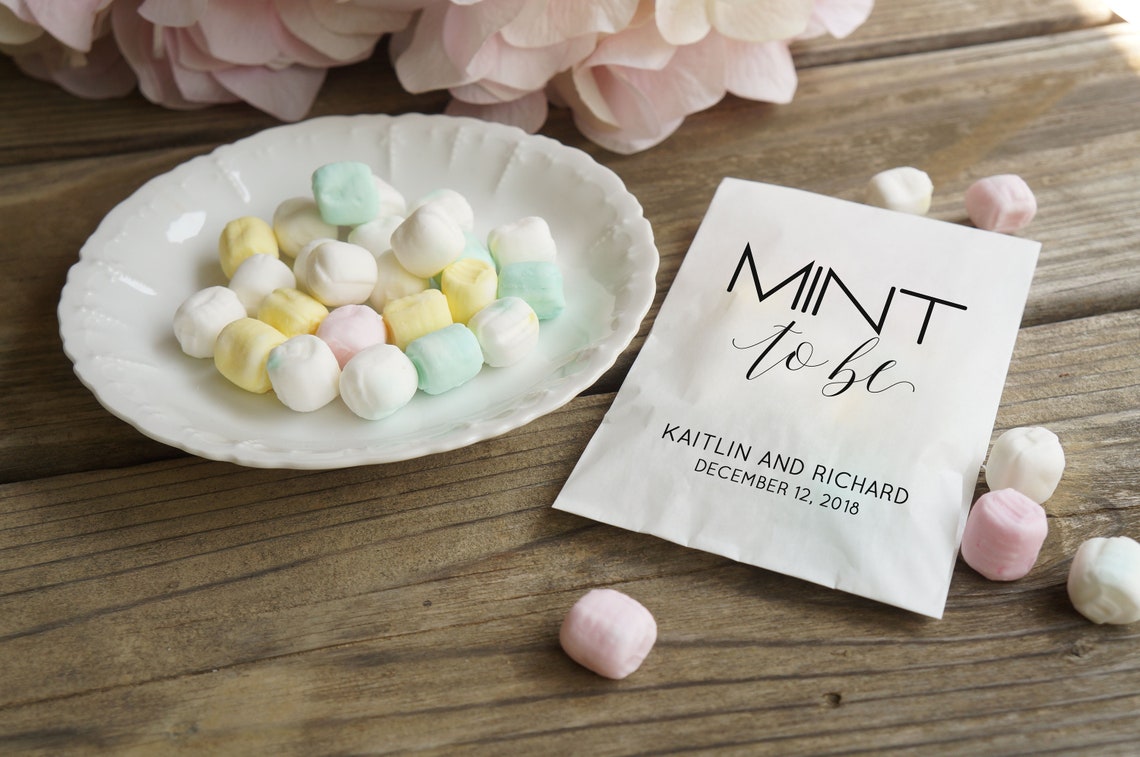 Mint Wedding Favors, Candy Favor Bags, Bridal Shower, Thank You Gift ...