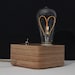 Modern Edison Block Lamp, Edison Wood Lamp, LED Table Lamp, Desk Lamp ...