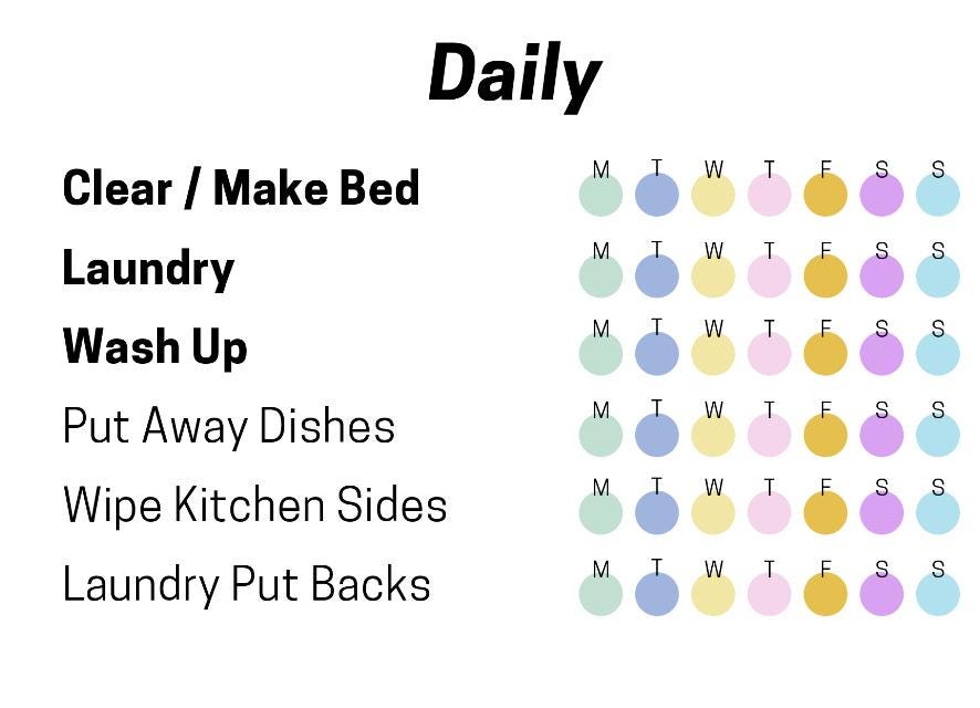 Cleaning Rota- Digital Download - Etsy