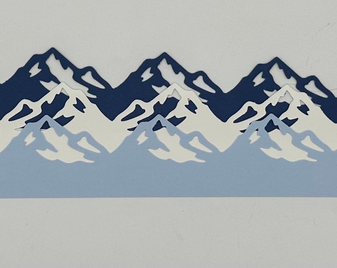 Creative Memories Alpine Mountains Border Blue - Etsy