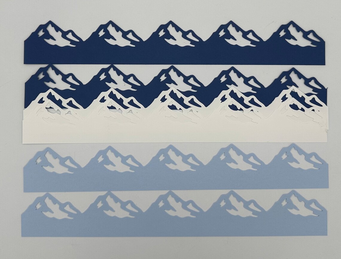 Creative Memories Alpine Mountains Border Blue - Etsy