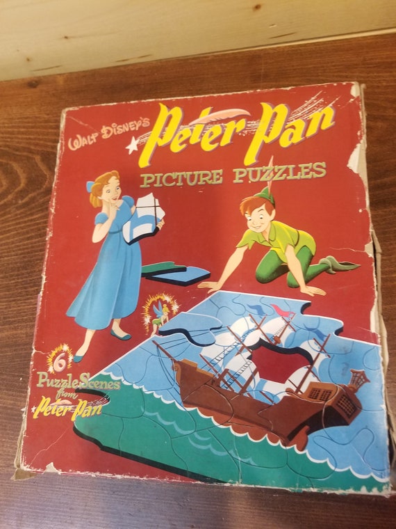 Games & Puzzles Toys & Games Puzzles Set of 6 Walt Disney Peter Pan ...