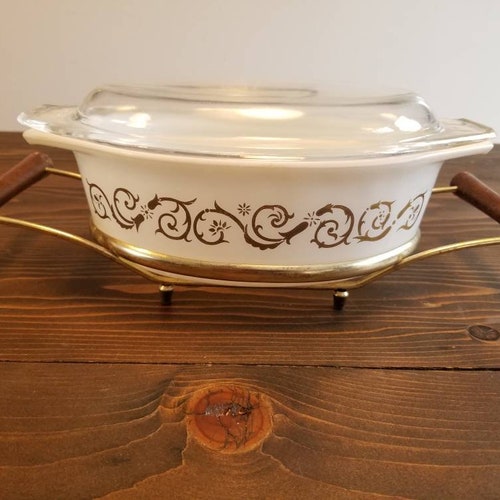 PYREX Empire Golden Scroll Casserole 1 1/2 Quart qt 043 Lid - Etsy